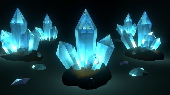 3D Crystals group of 3D model | CGTrader