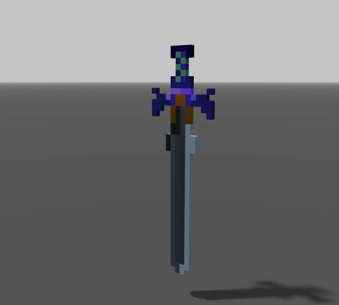 Voxel Master Sword free VR / AR / low-poly 3D model | CGTrader