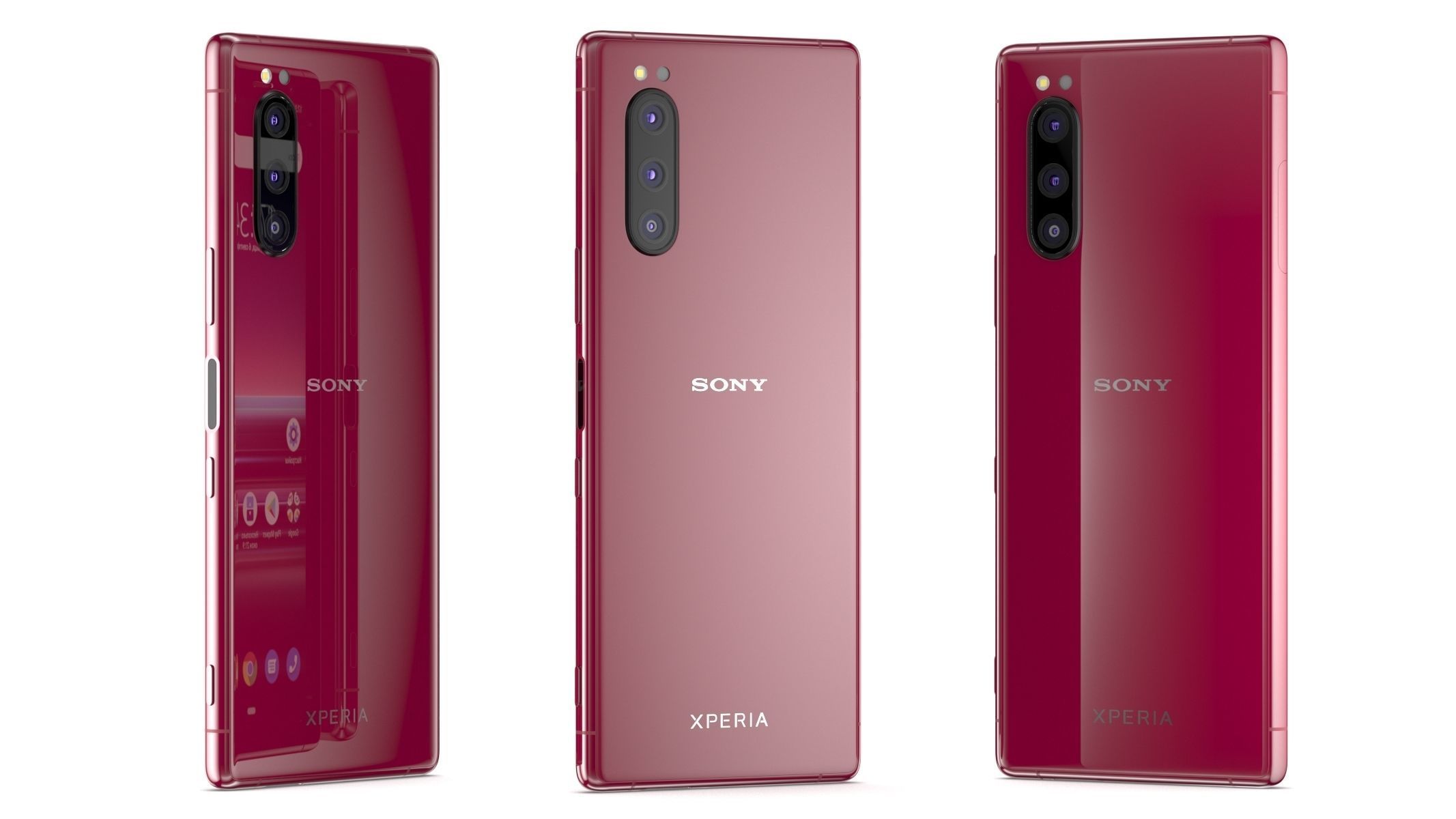 Sony Xperia 5 Red 3D model | CGTrader