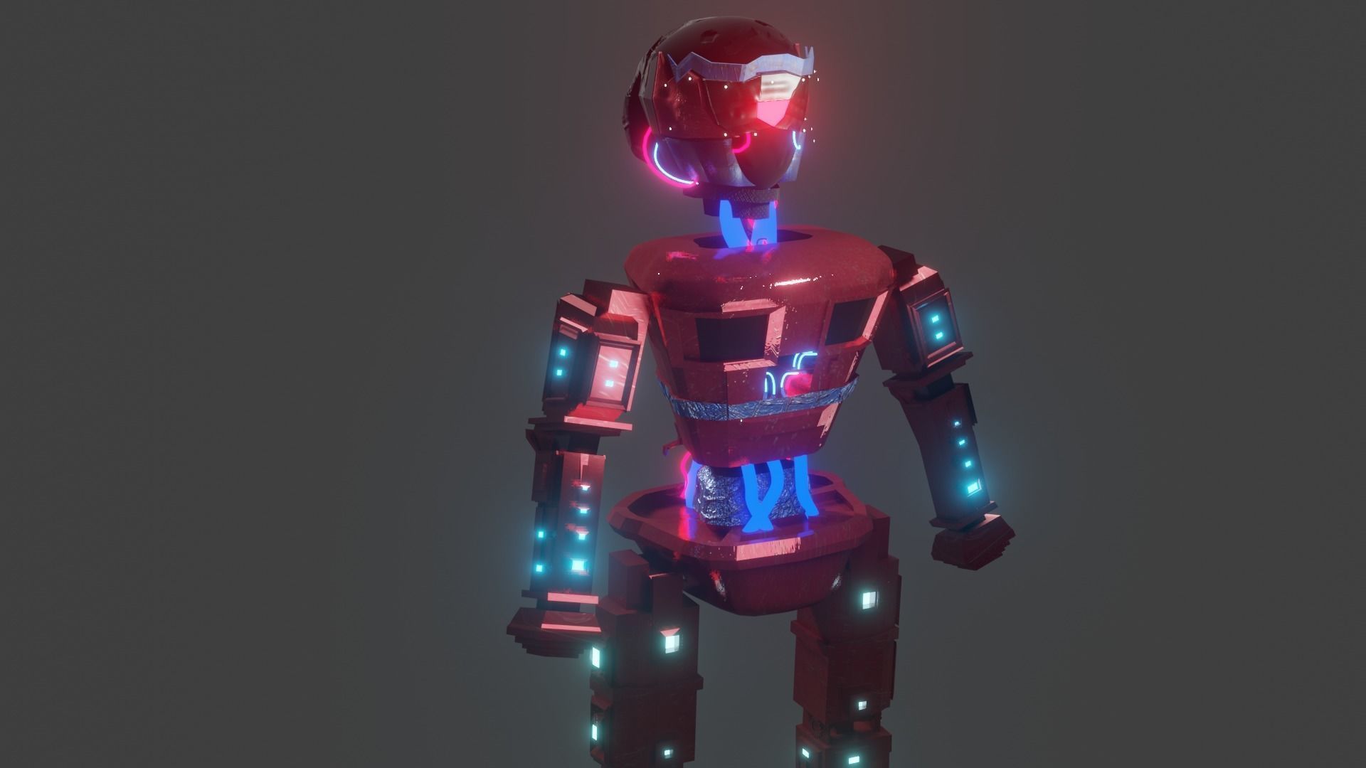 Robot Character Pwer Ranger 3D model rigged | CGTrader