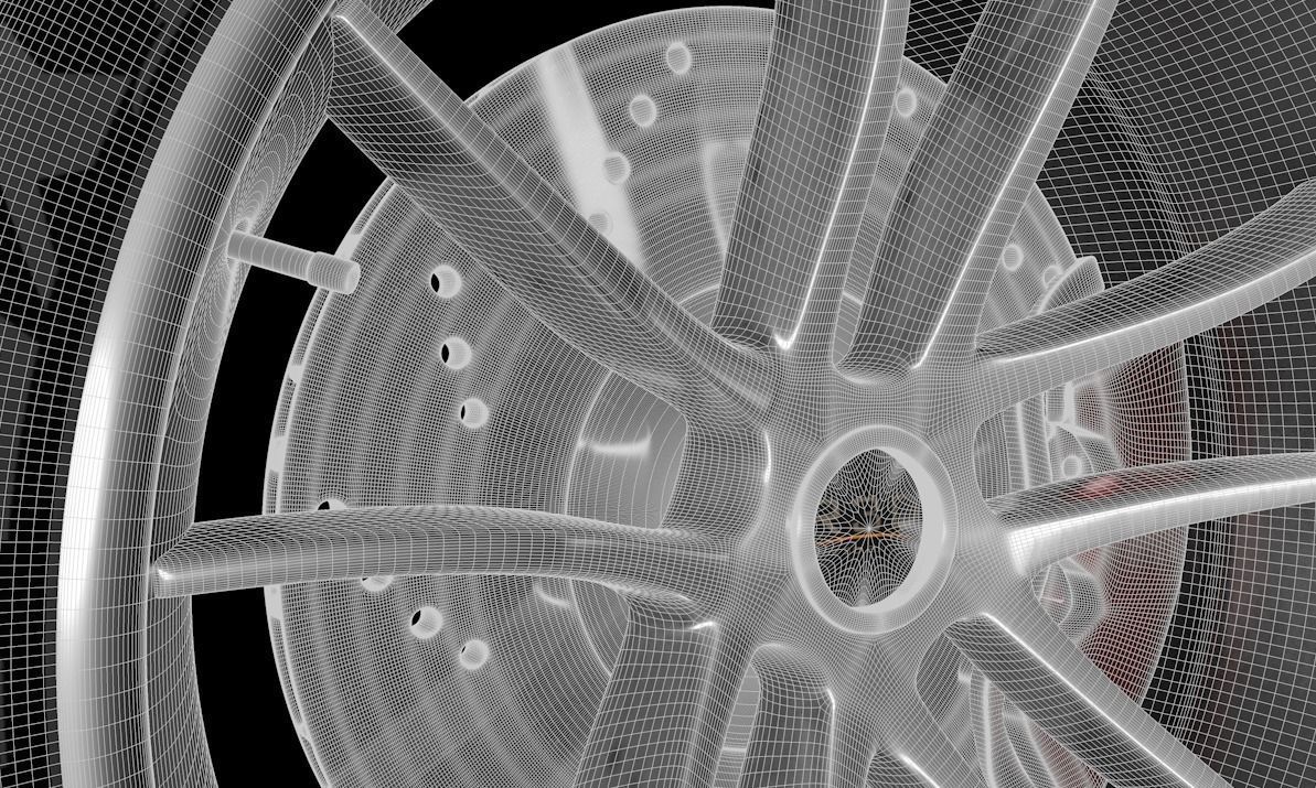 5 Spoke Sports Racing Car Tire and Wheel free VR / AR / low-poly 3D ...