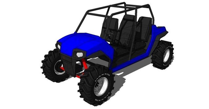 3D model 4 seater Polaris RZR VR / AR / low-poly | CGTrader