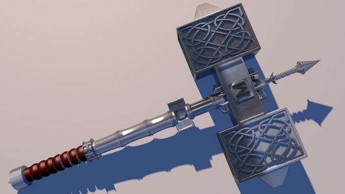 hammer sword with metal handle 3D model | CGTrader