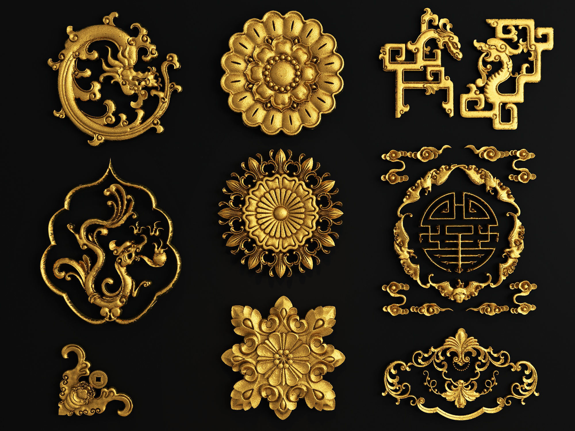 Classic pattern 3D model 3D printable | CGTrader