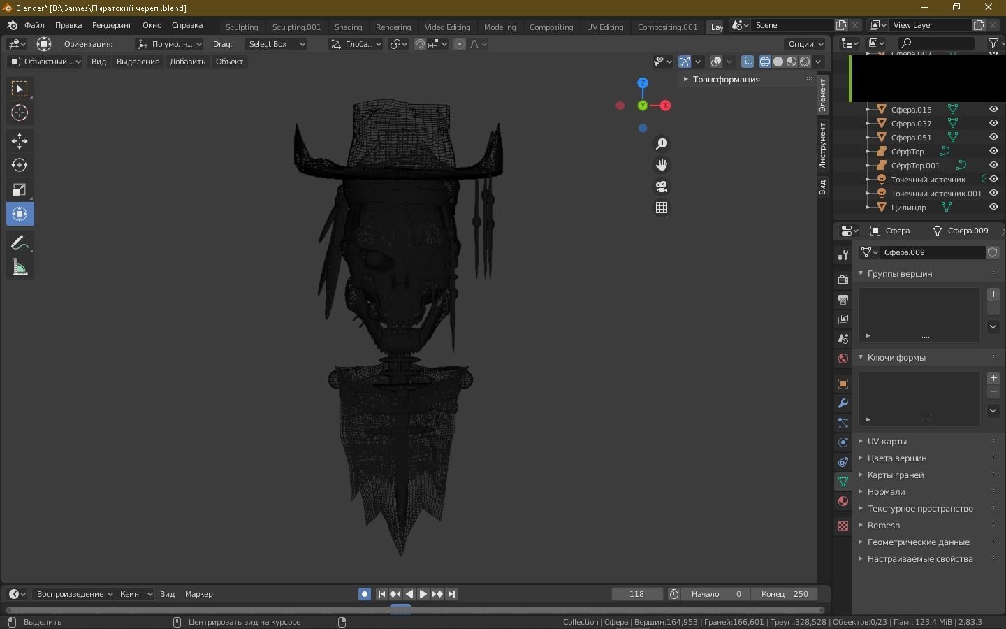 pirat cherep 3D model animated | CGTrader