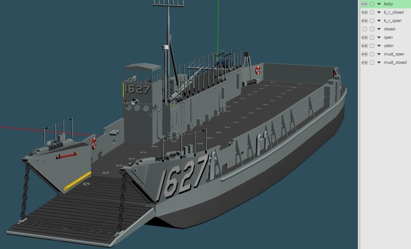 LCU1600 class US Japan partnership LCU1627 free 3D model | CGTrader