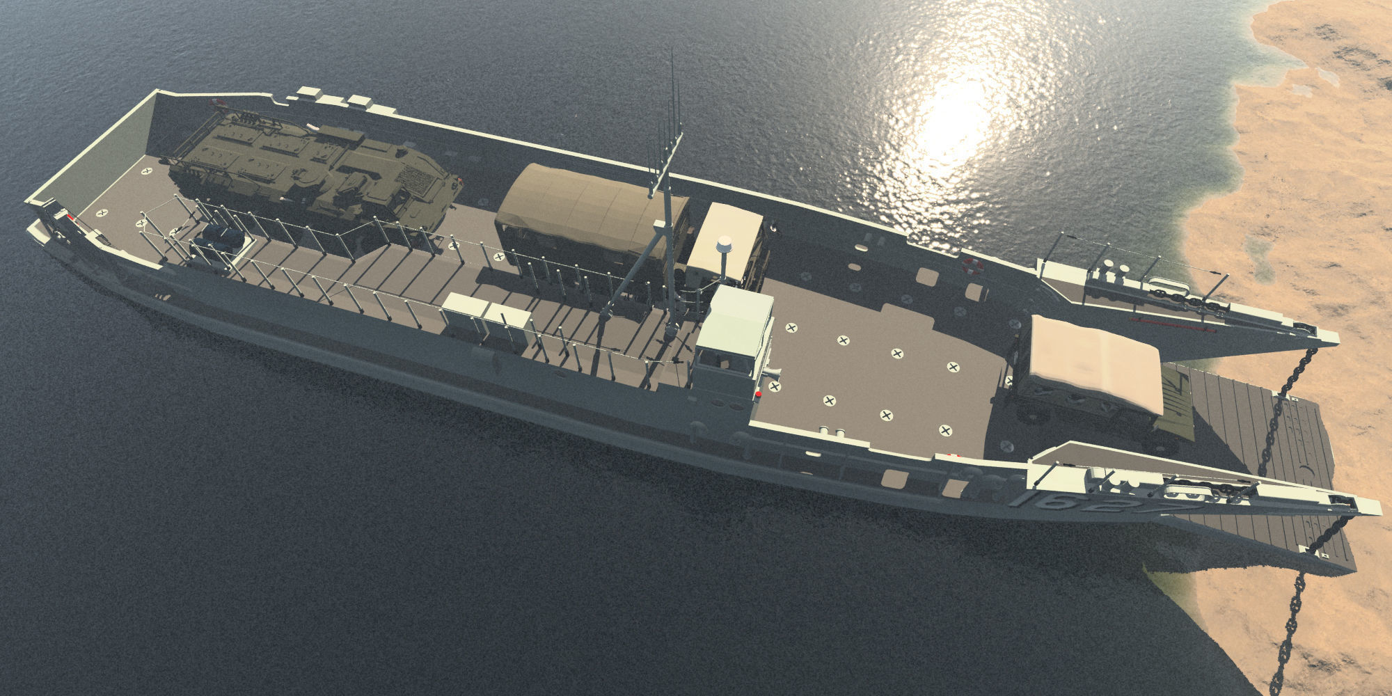 LCU1600 class US Japan partnership LCU1627 free 3D model | CGTrader