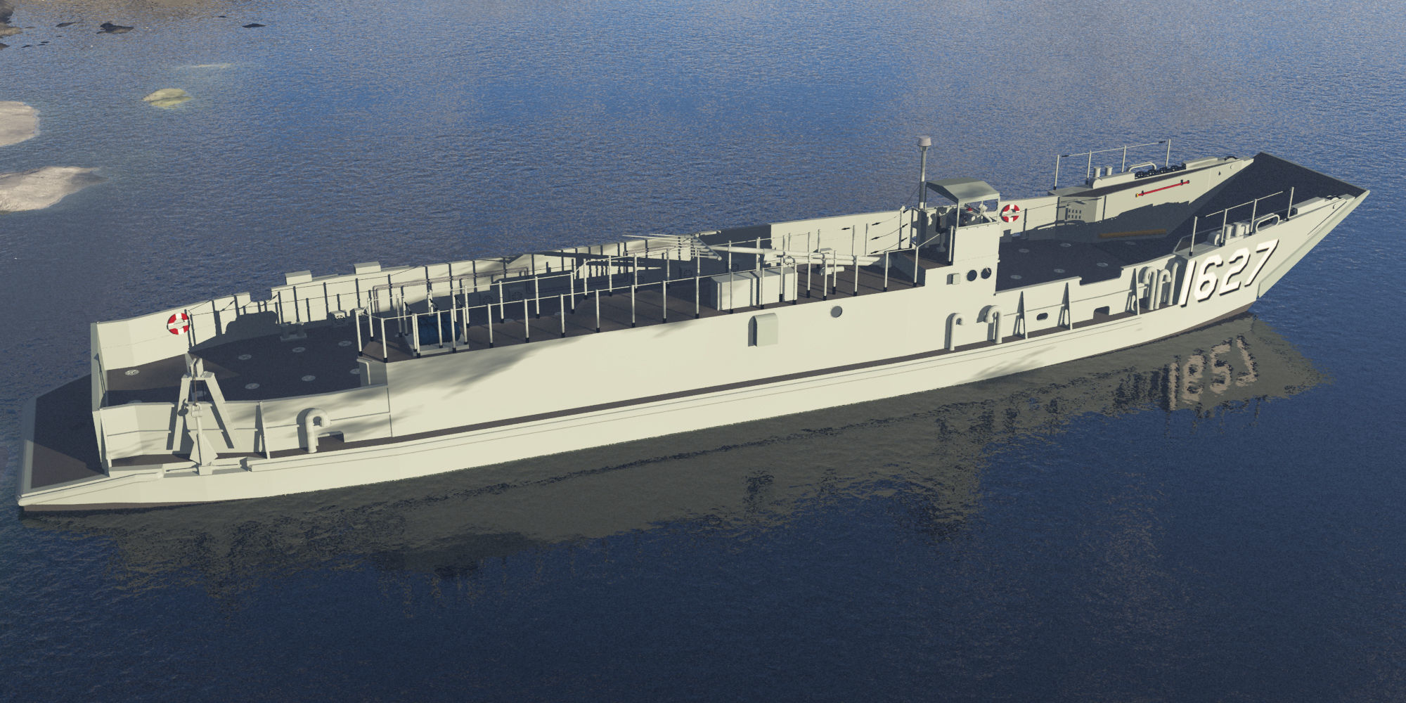 LCU1600 class US Japan partnership LCU1627 free 3D model | CGTrader