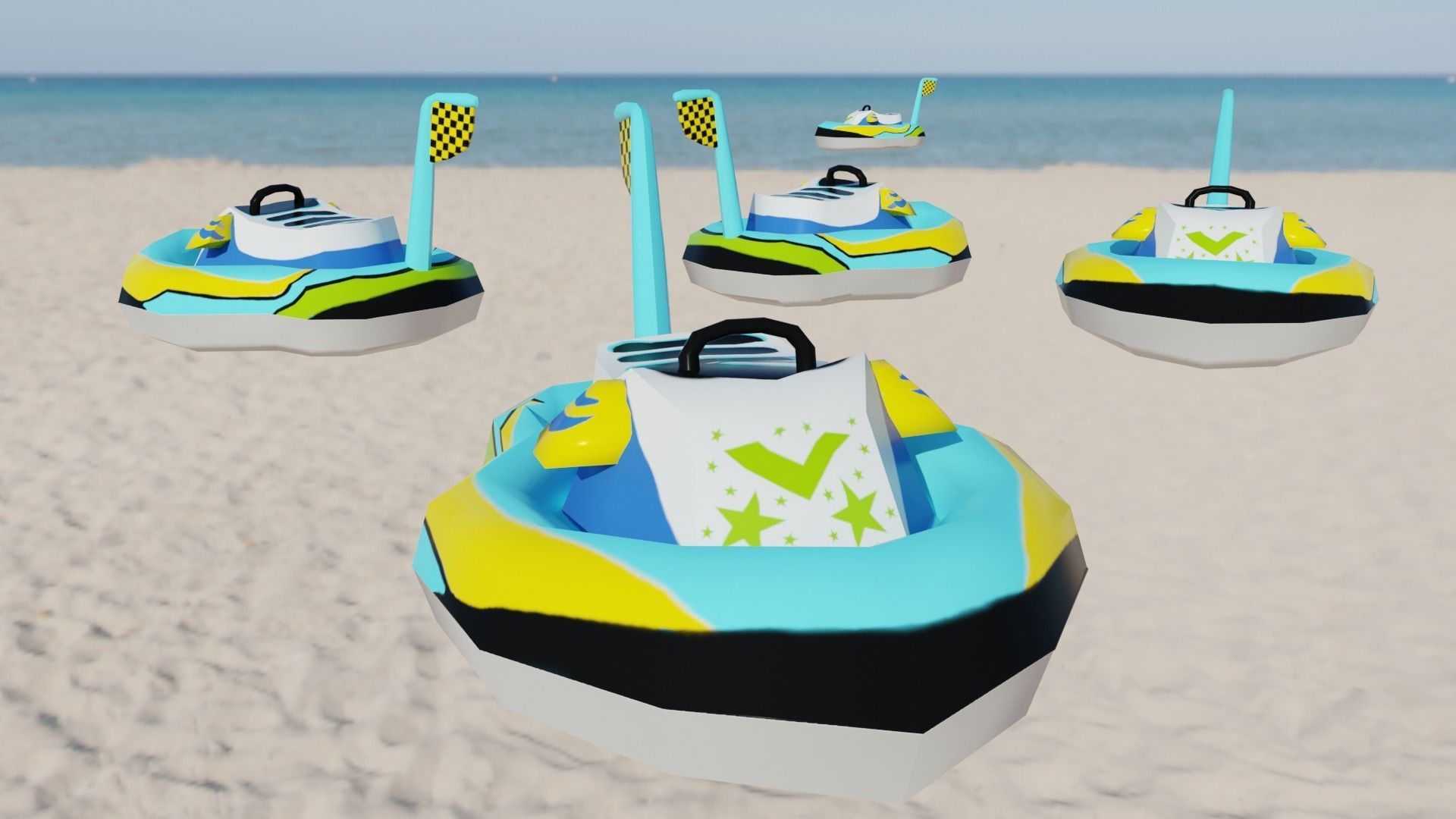 3D model Jet Ski Inflatable Toy VR / AR / low-poly | CGTrader