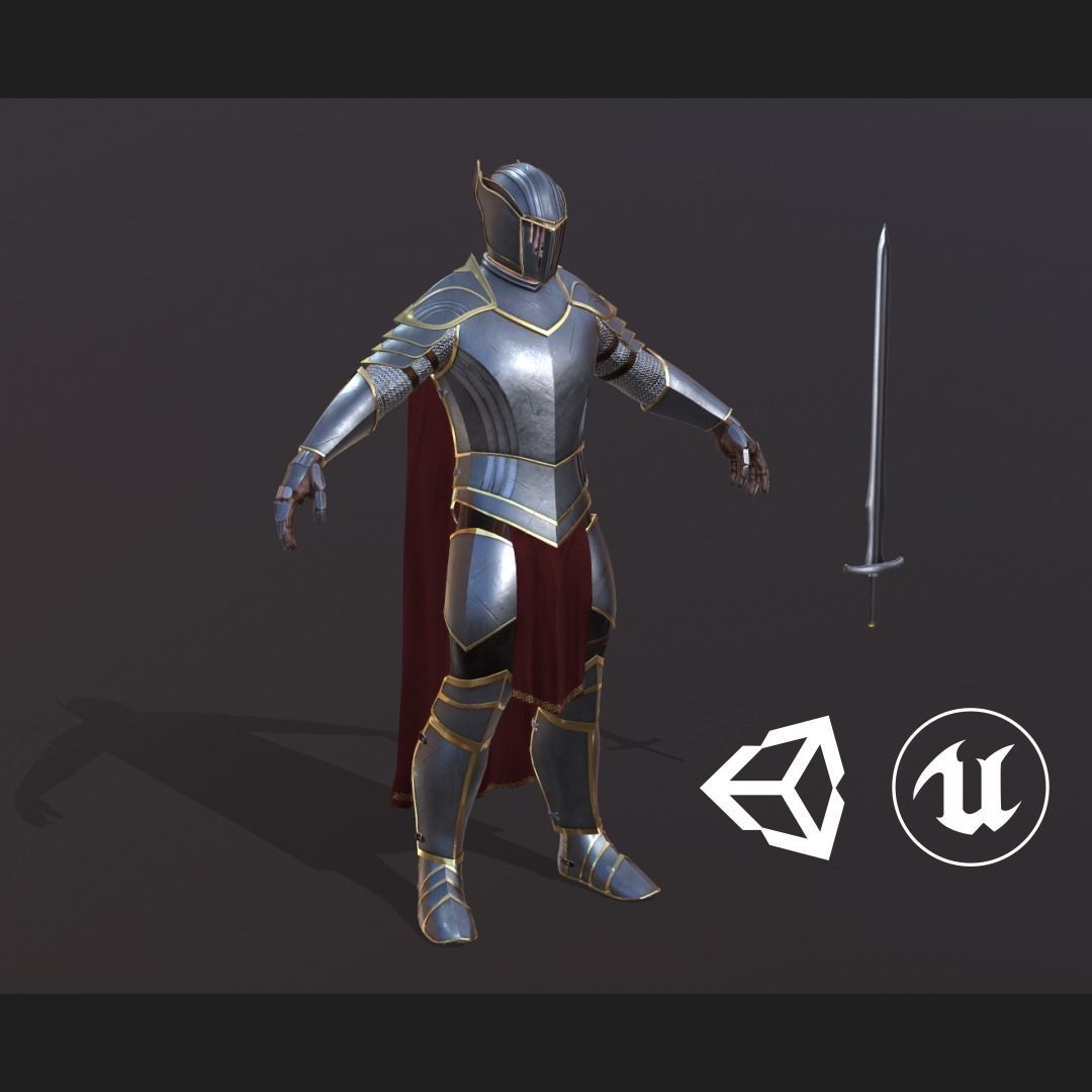 Medieval Knight Rigged 3d Model Cgtrader