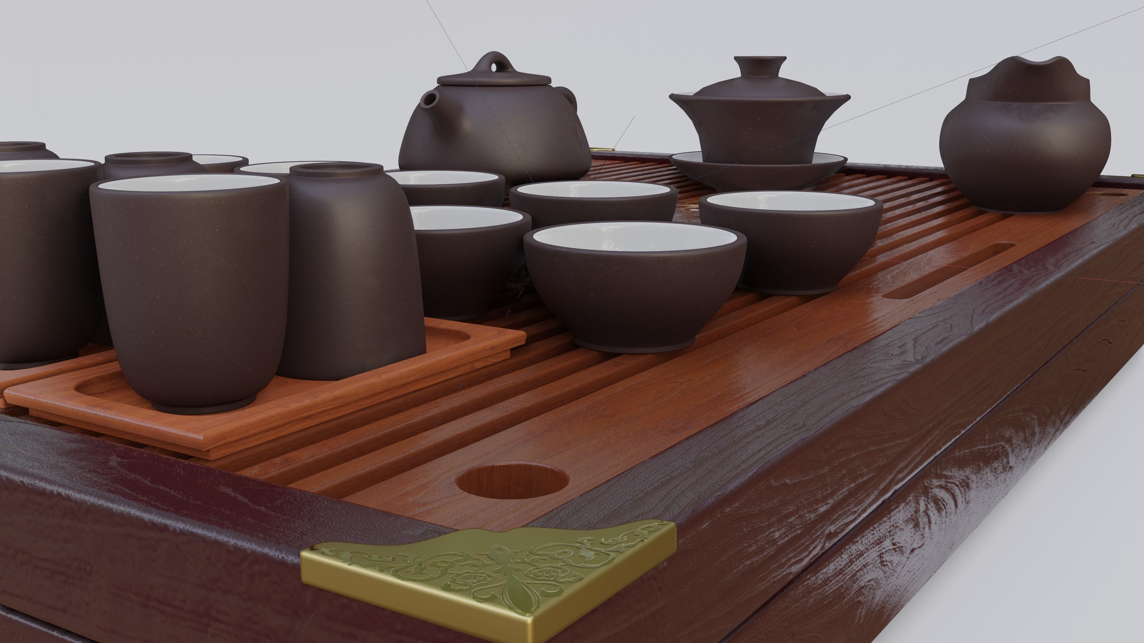 Tea Ceremony Gun Fu Cha 3D model | CGTrader