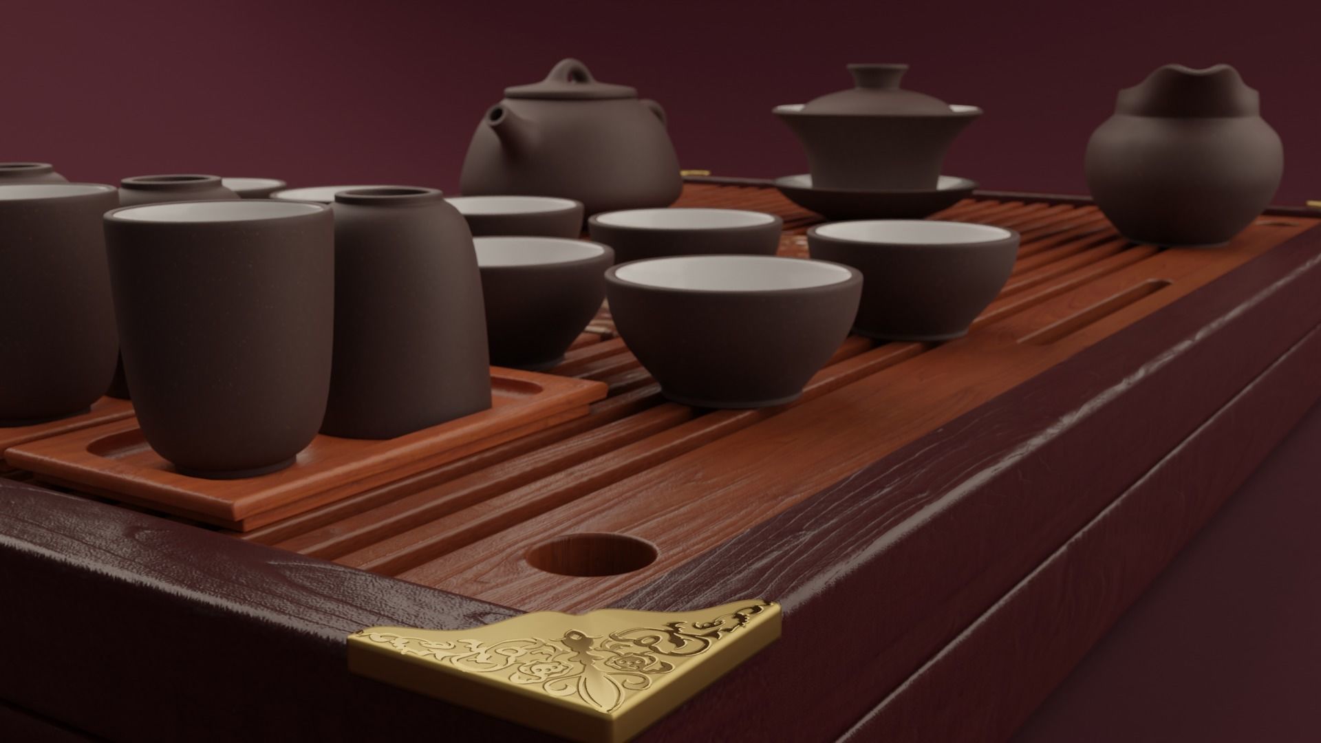 Tea Ceremony Gun Fu Cha 3D model | CGTrader