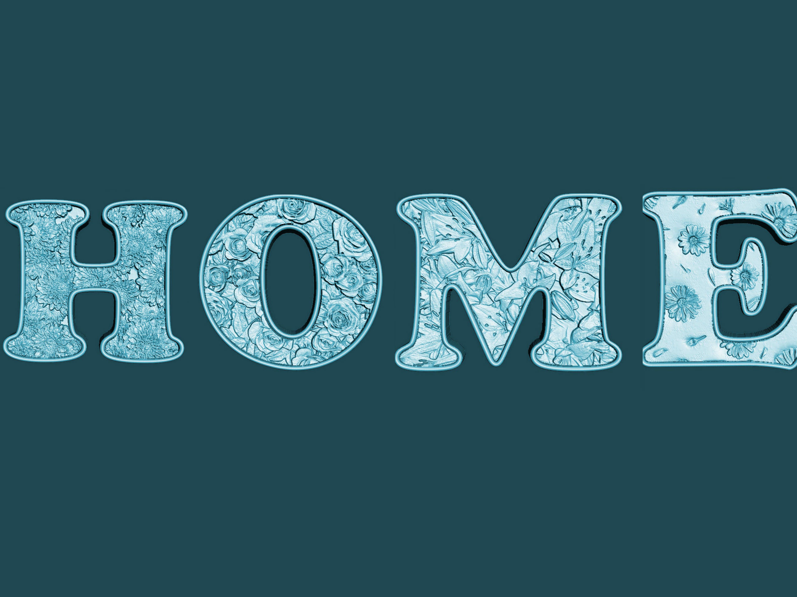 3D HOME text | CGTrader