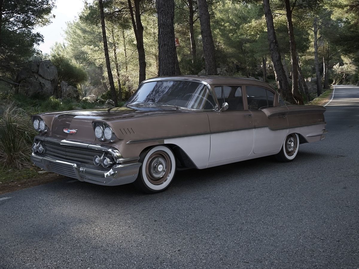 Chevrolet Delray 4-Door Sedan 1958 3D model | CGTrader