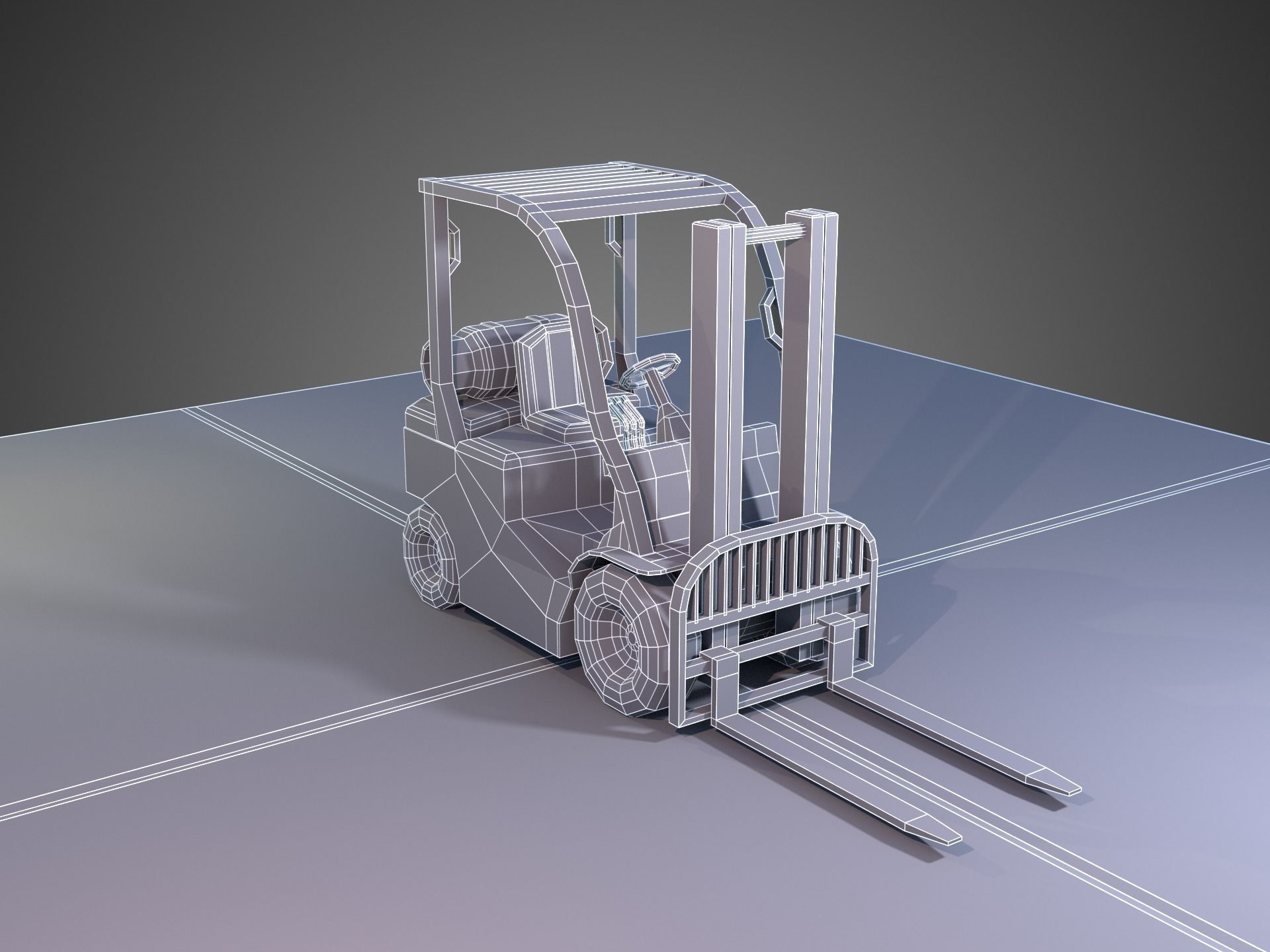 Low Poly Fork Lift free VR / AR / low-poly 3D model | CGTrader
