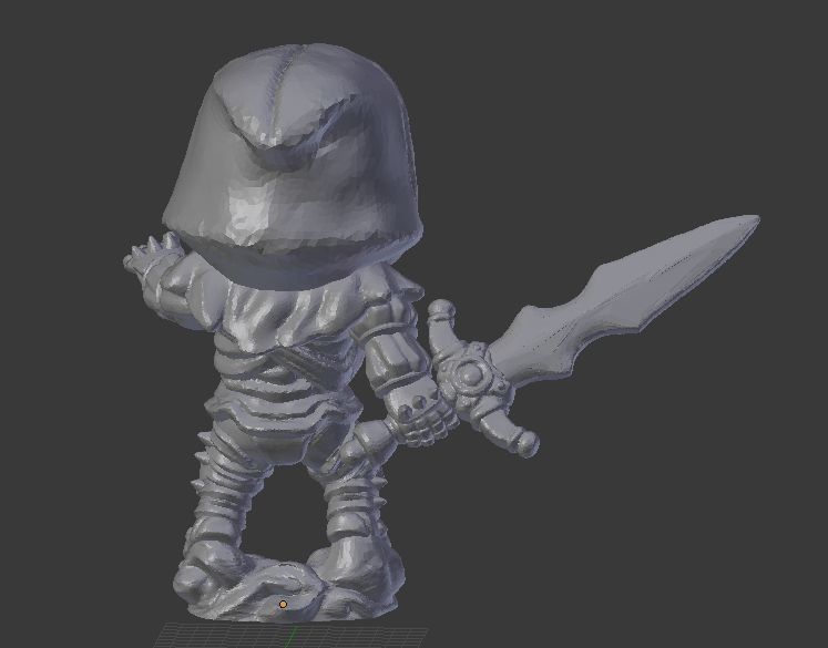 Chibi Masked Warrior 3D model 3D printable | CGTrader