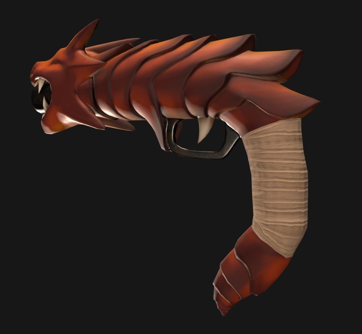 3D model Dragon Gun VR / AR / low-poly | CGTrader