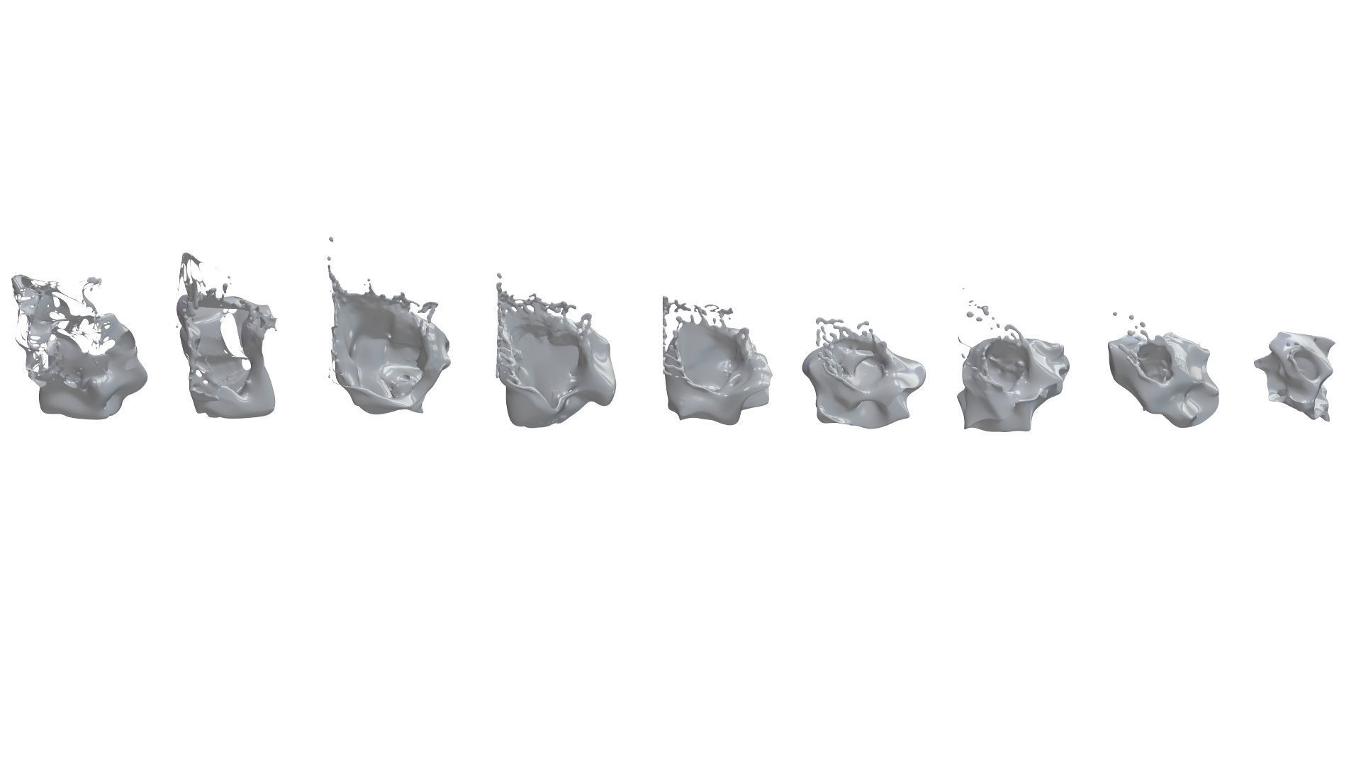 Water splash pack - blender - adobe dimension - png resources 3D model ...