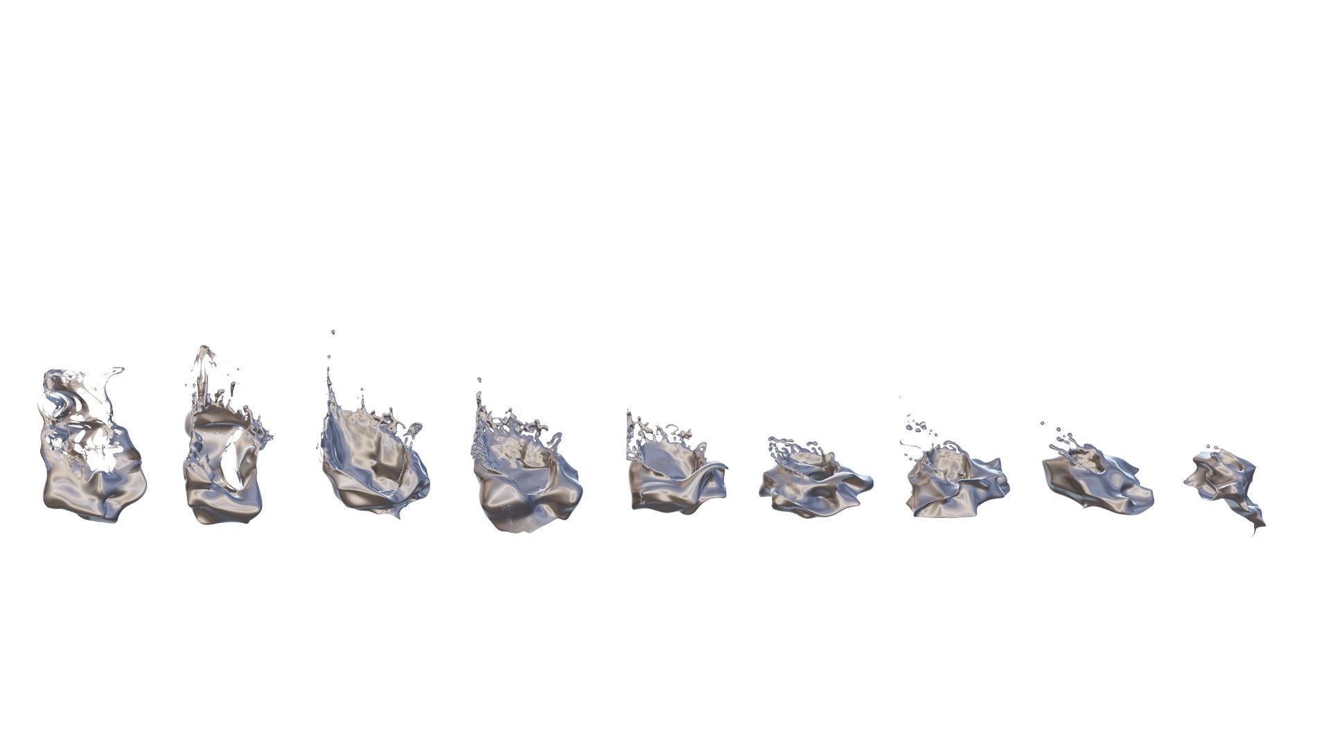 Water splash pack - blender - adobe dimension - png resources 3D model ...
