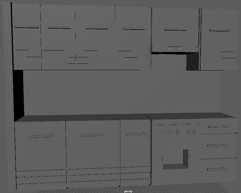 Modern Kitchen Cupboards 3D model 3D model | CGTrader