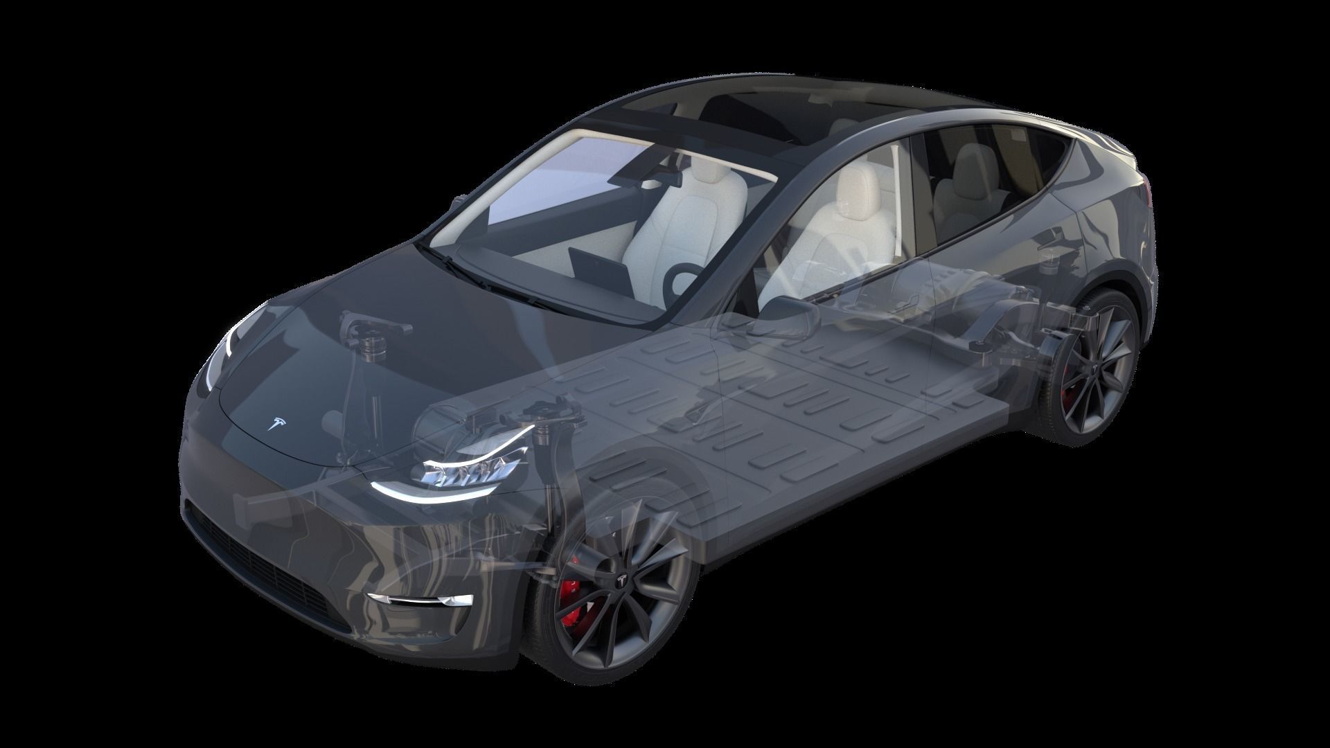 Full Tesla 2020 Vehicle Lineup with interiors and chassis 3D model ...
