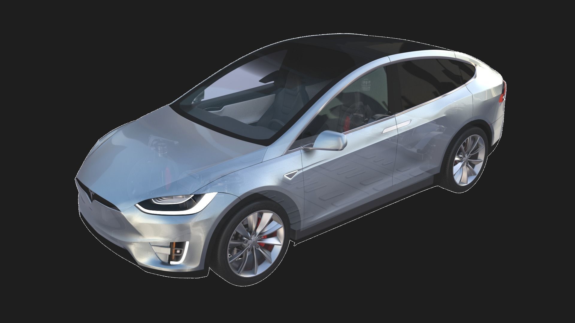 Full Tesla 2020 Vehicle Lineup with interiors and chassis 3D model ...