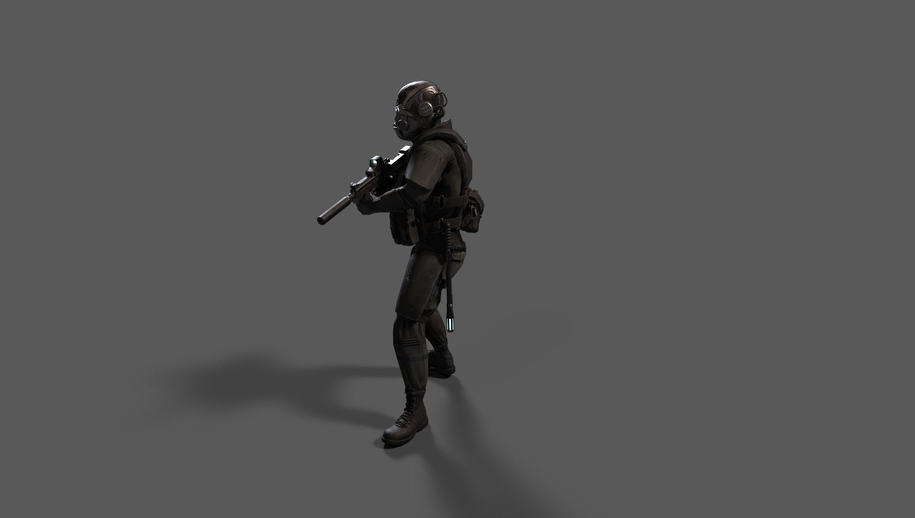 3D model Special forces skifi soldier - skin 3 VR / AR / low-poly ...