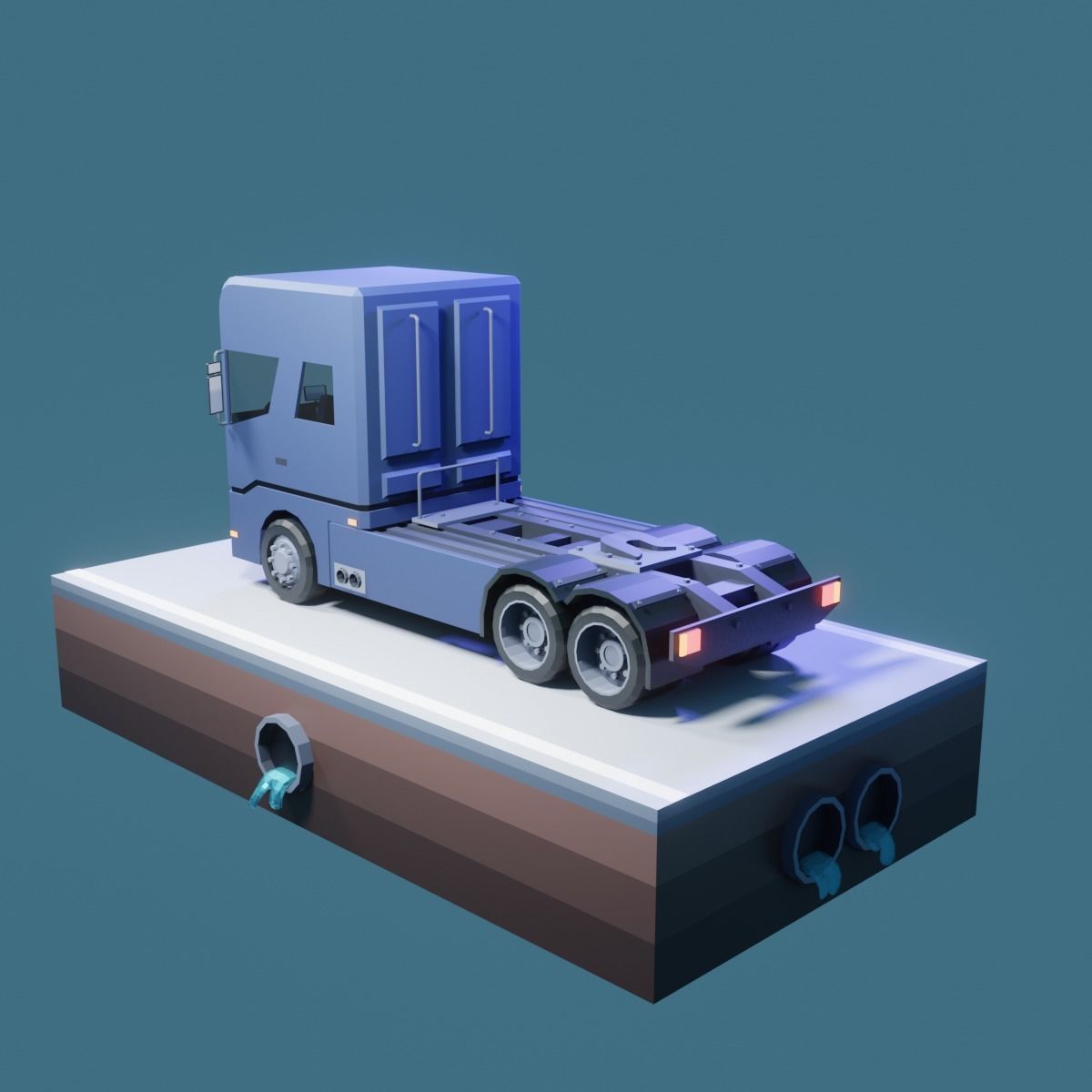 3D model Low Poly Truck VR / AR / low-poly | CGTrader