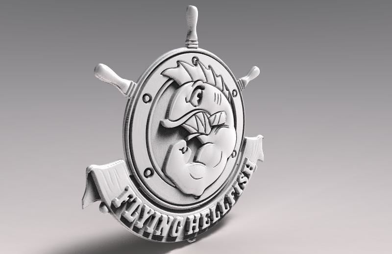 The Simpsons flying hellfish CNC 3D model 3D printable | CGTrader