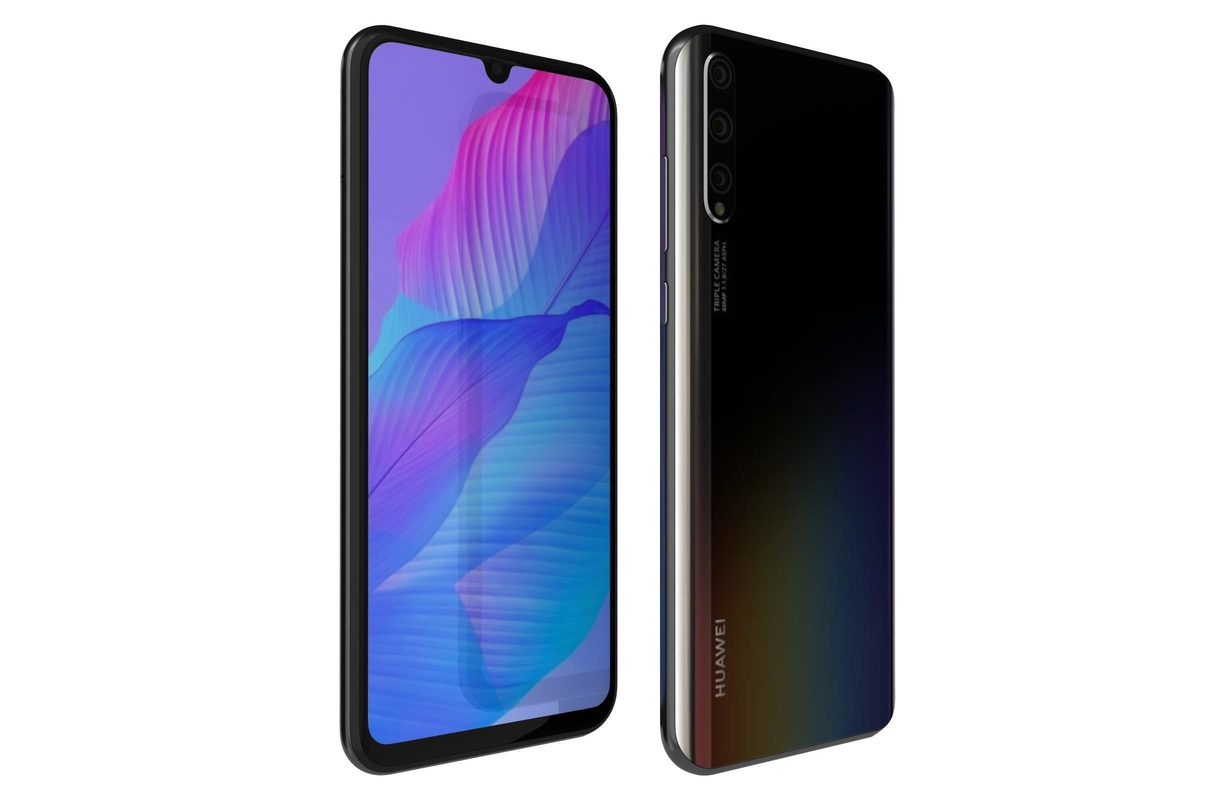 Huawei Y8p Midnight Black 3D model | CGTrader