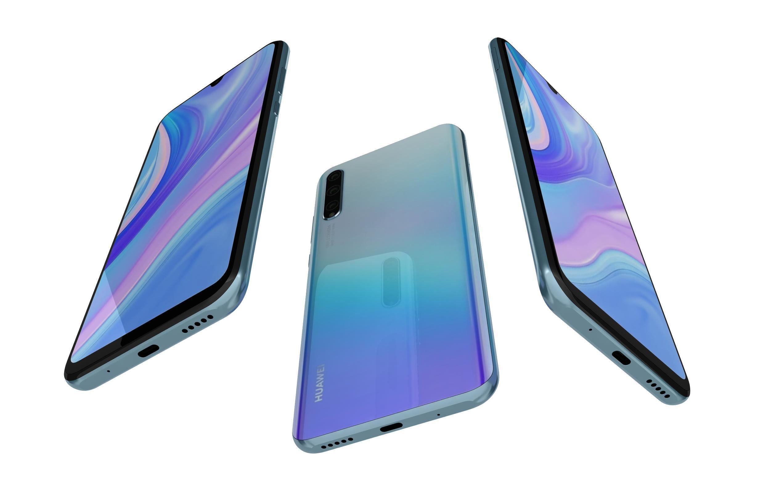 Huawei Y8p Breathing Crystal And Midnight Black 3D model | CGTrader