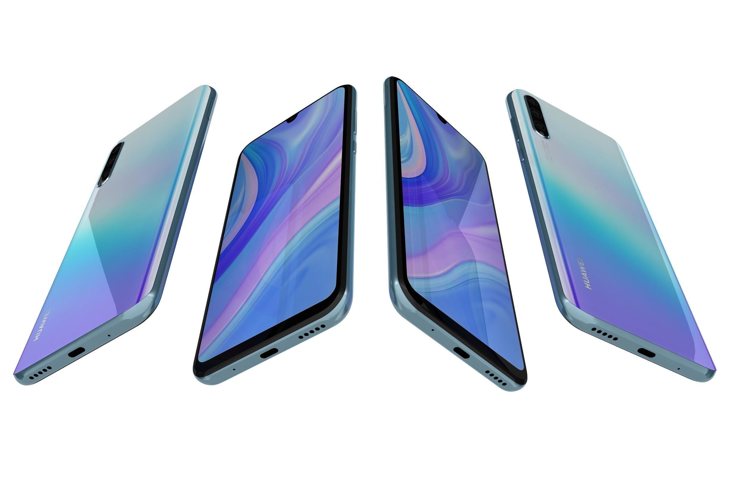 Huawei Y8p Breathing Crystal And Midnight Black 3D model | CGTrader