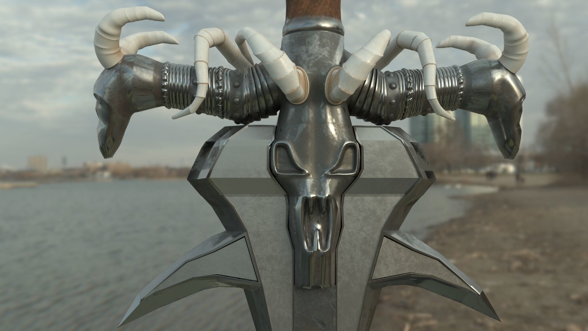 Skull head Sword 3D model | CGTrader