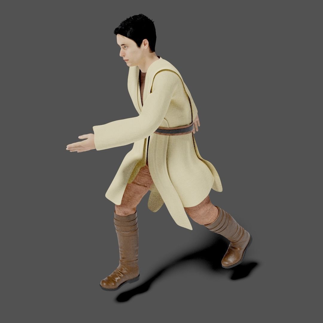 3D model Jedi-rigged and animated VR / AR / low-poly | CGTrader
