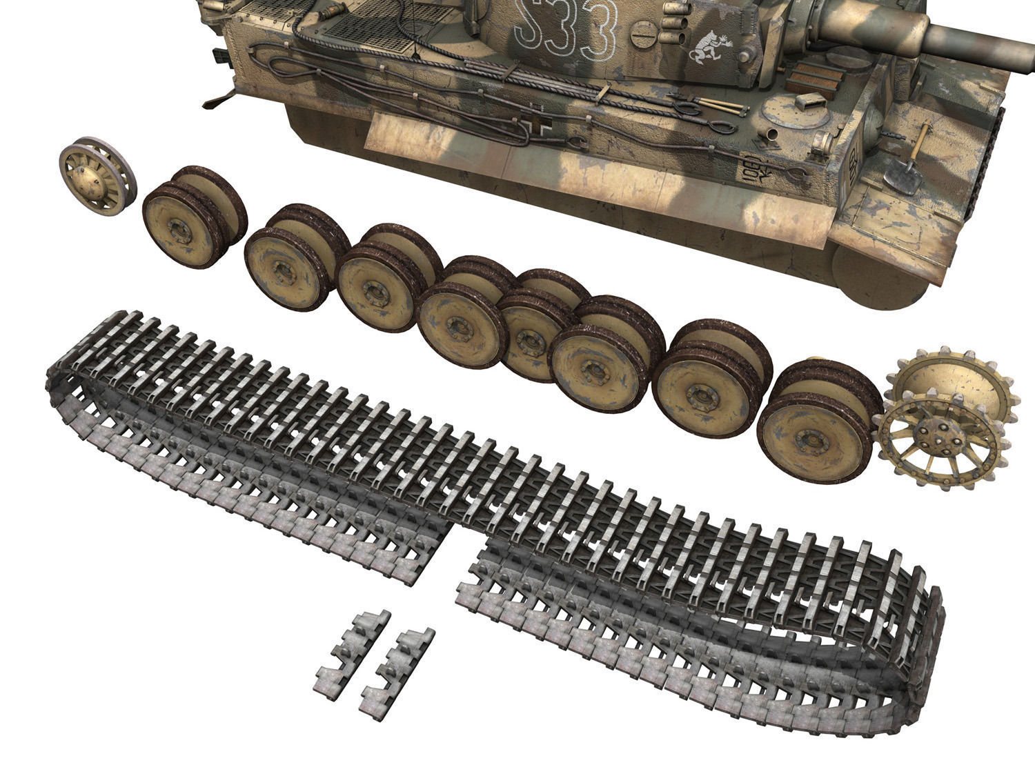 Panzer VI - Tiger - S33 - Early Production 3D model | CGTrader