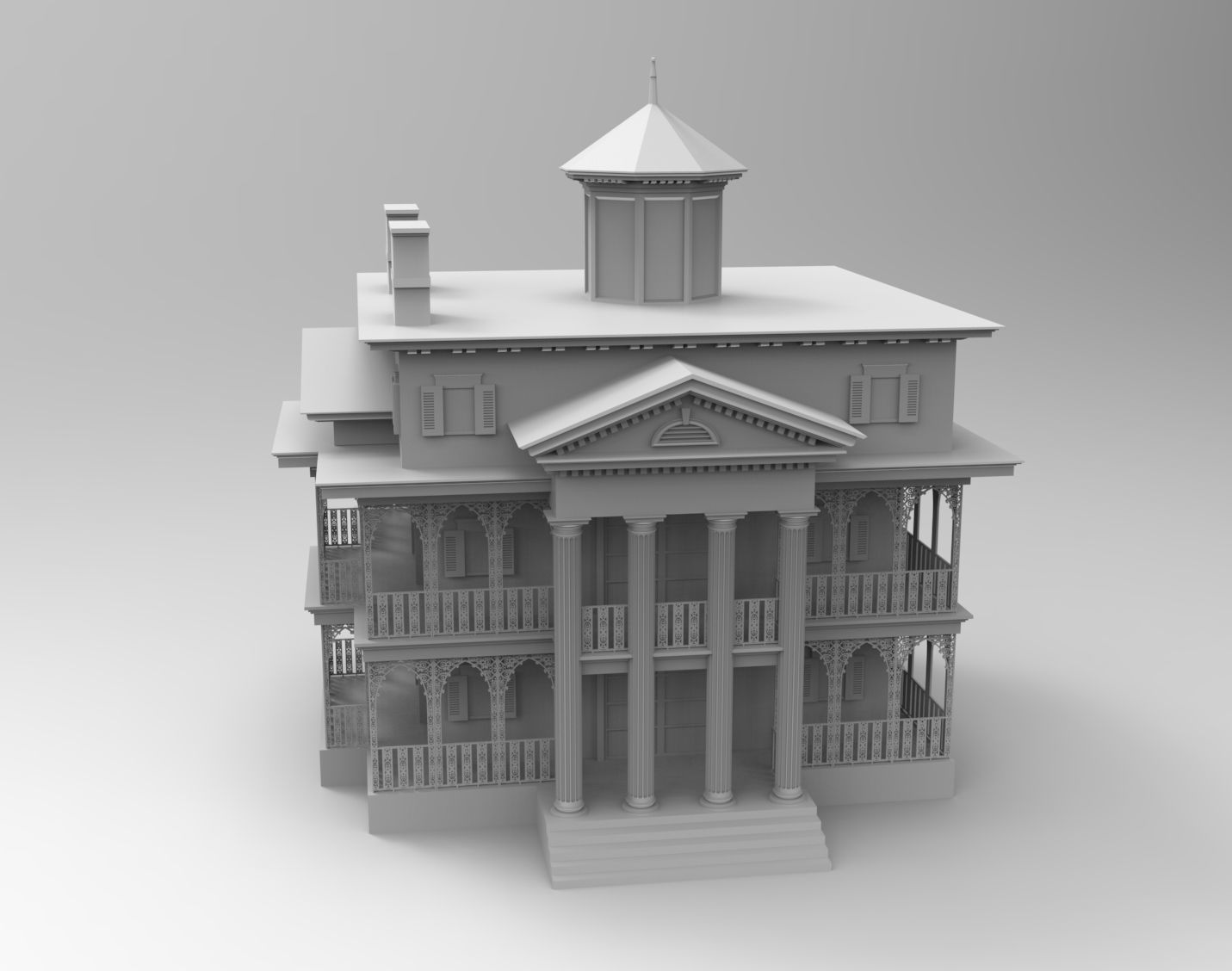 Disneyland Haunted Mansion 3D model 3D printable | CGTrader