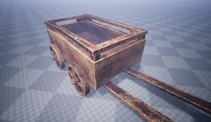 3D model Damaged Cart VR / AR / low-poly | CGTrader