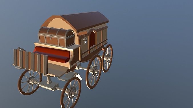 3D model Medieval Trade Wagon VR / AR / low-poly | CGTrader
