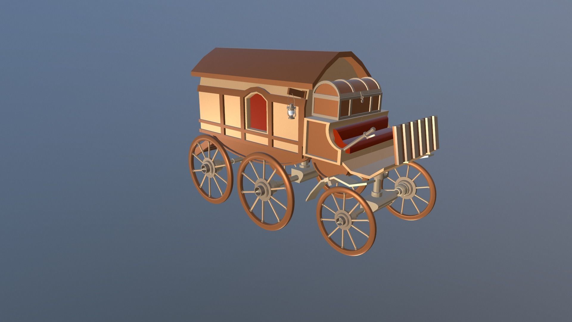 3D model Medieval Trade Wagon VR / AR / low-poly | CGTrader
