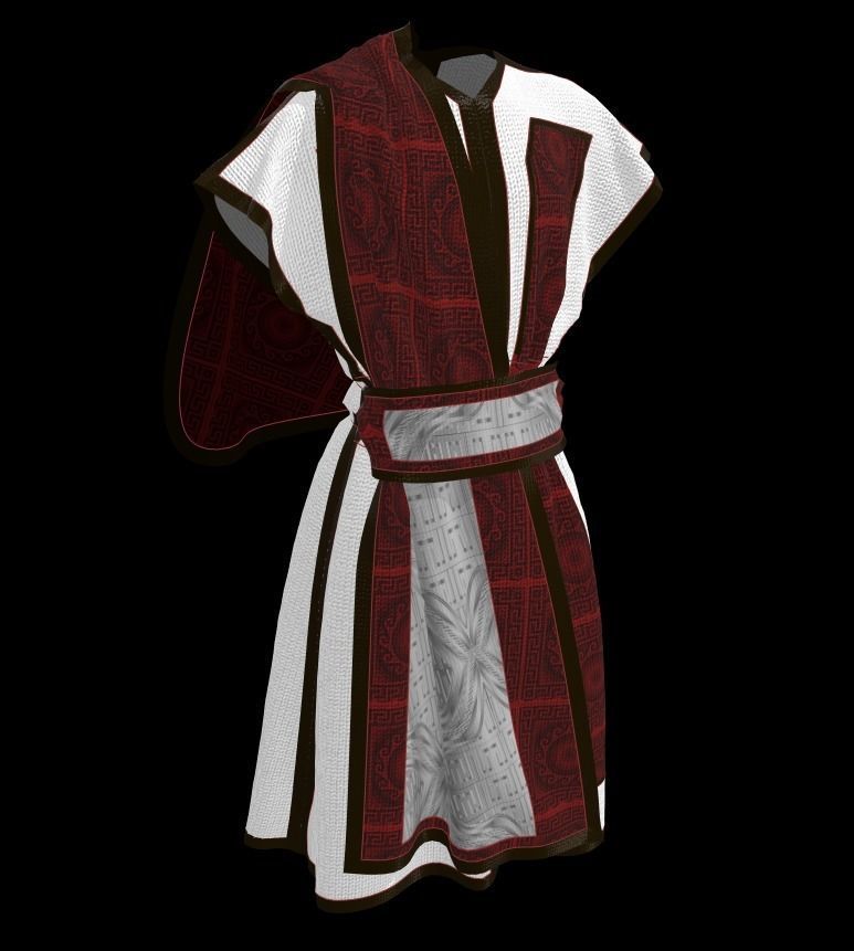 Roman senator tunic 3D model | CGTrader