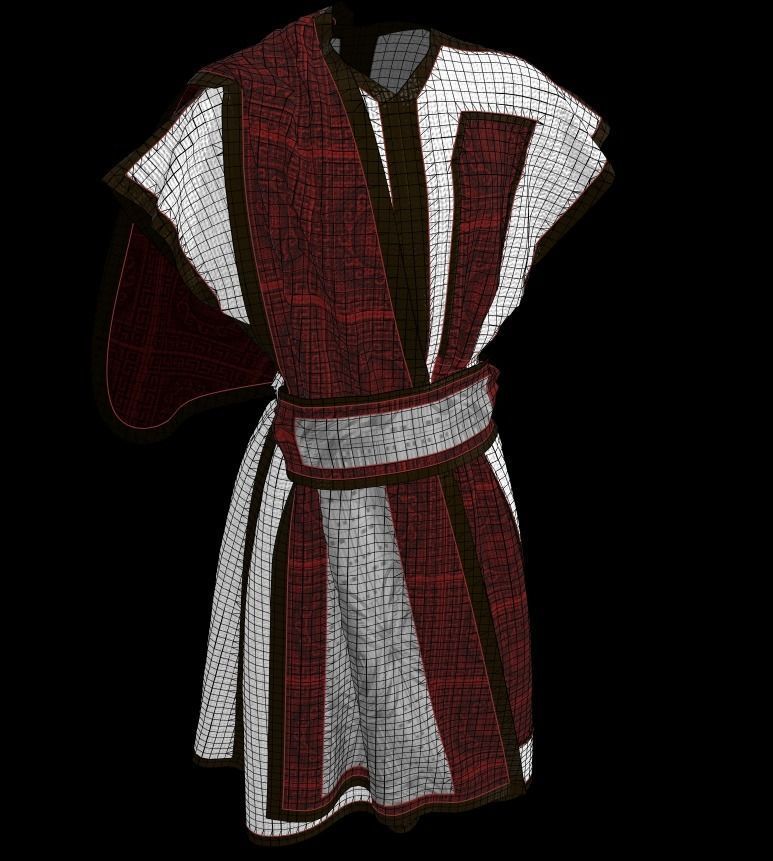 Roman senator tunic 3D model | CGTrader