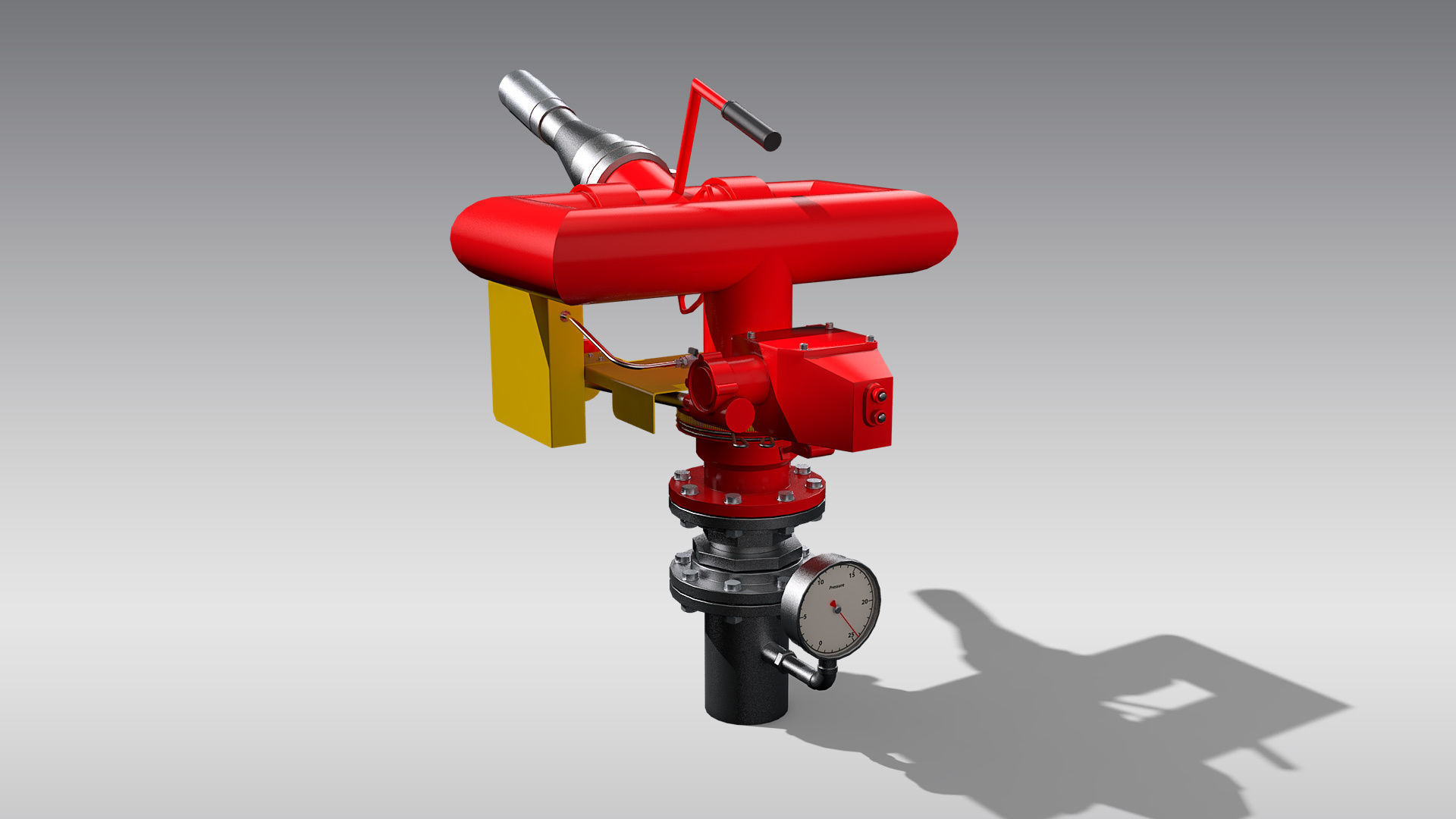 Oscillating Fire Monitor 3D model | CGTrader