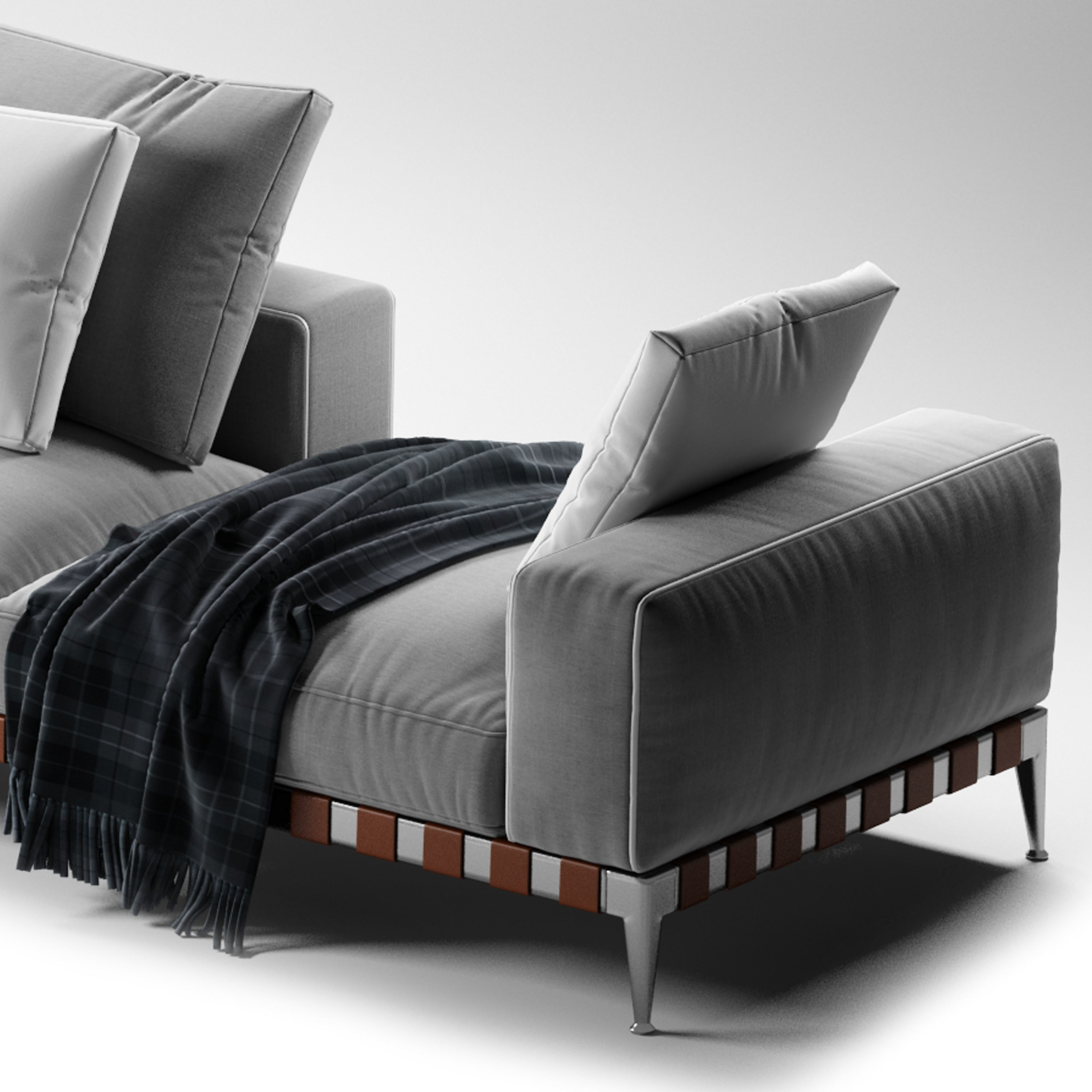 Flexform Gregory corner sofa 3D model | CGTrader
