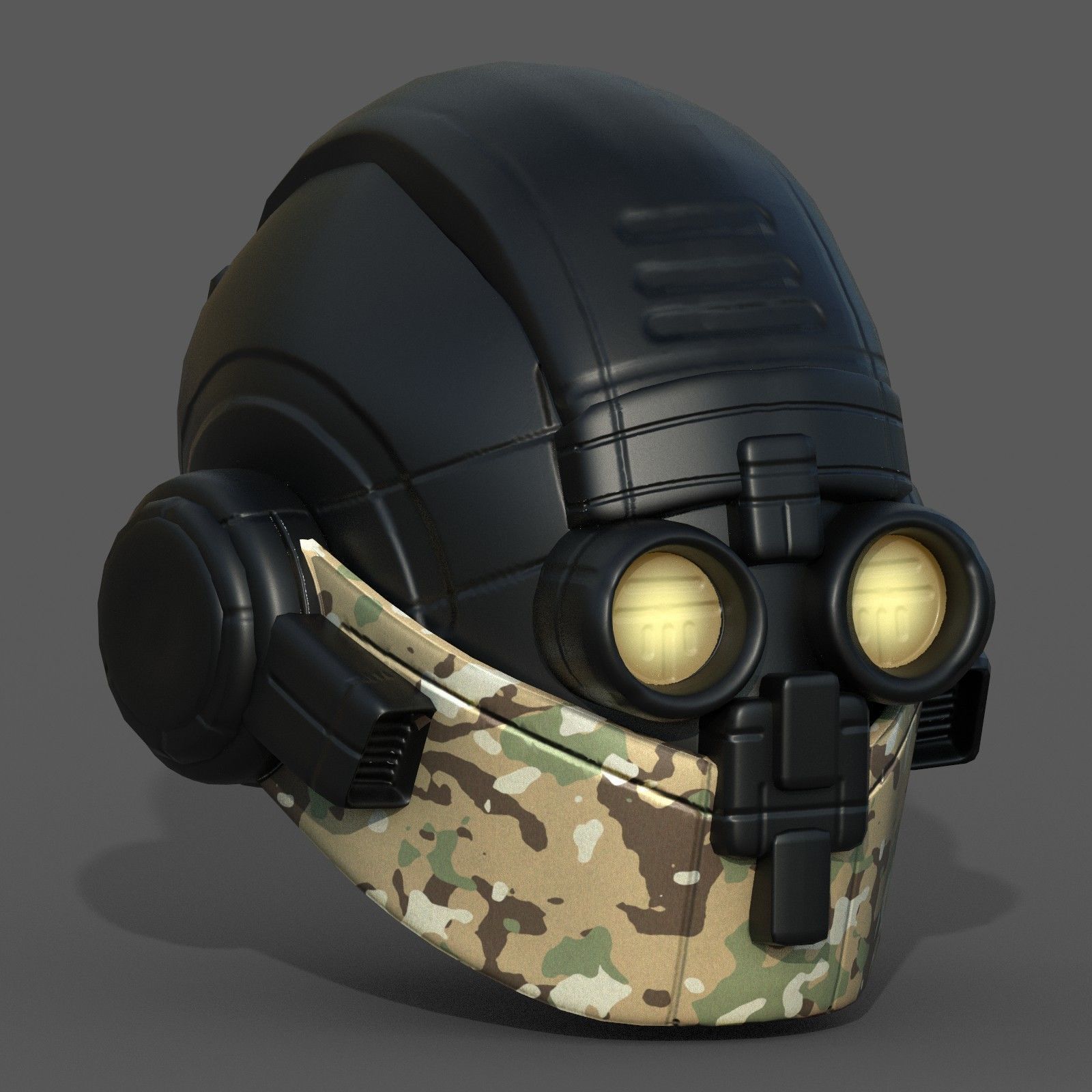 3D model Helmet plastic scifi futuristic 3d model VR / AR / low-poly ...