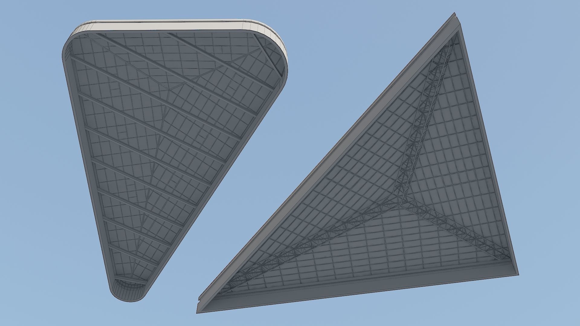 Roof Skylight triangle pack 3D model | CGTrader