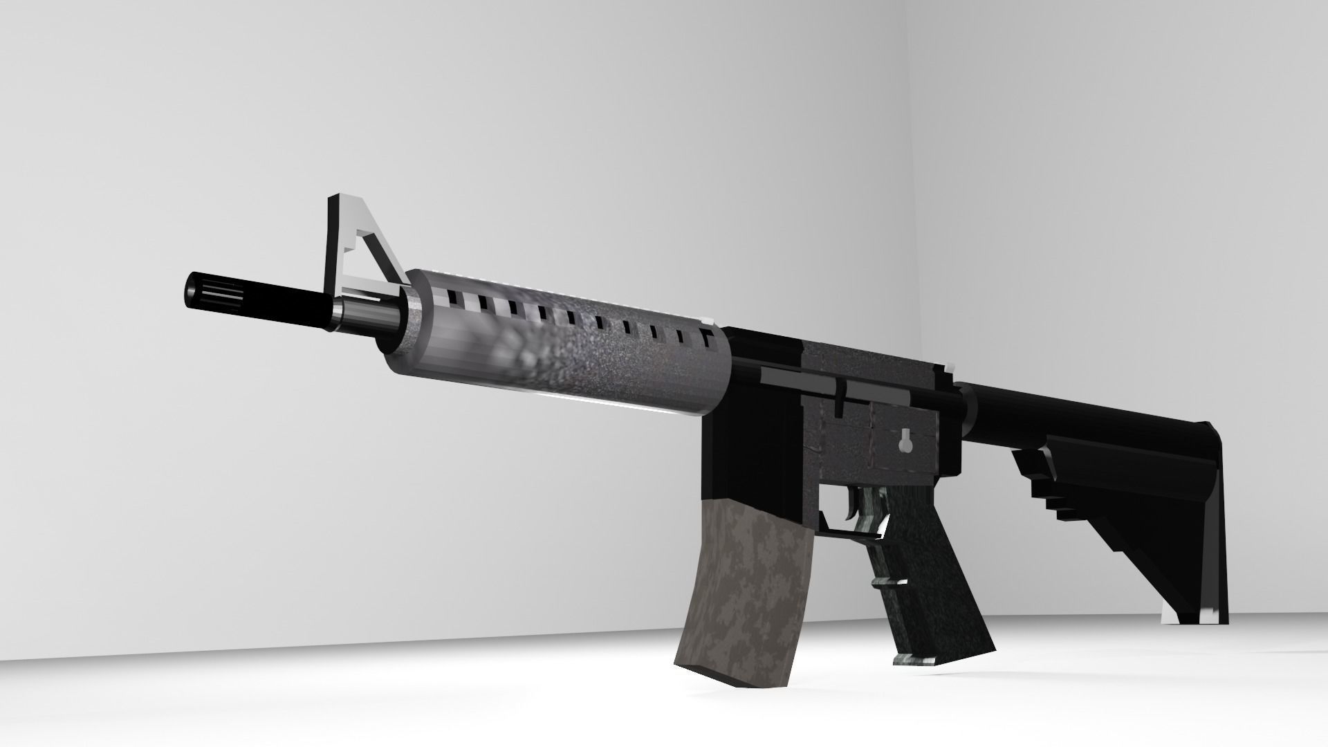M4A4 PUBG Gun free 3D model | CGTrader