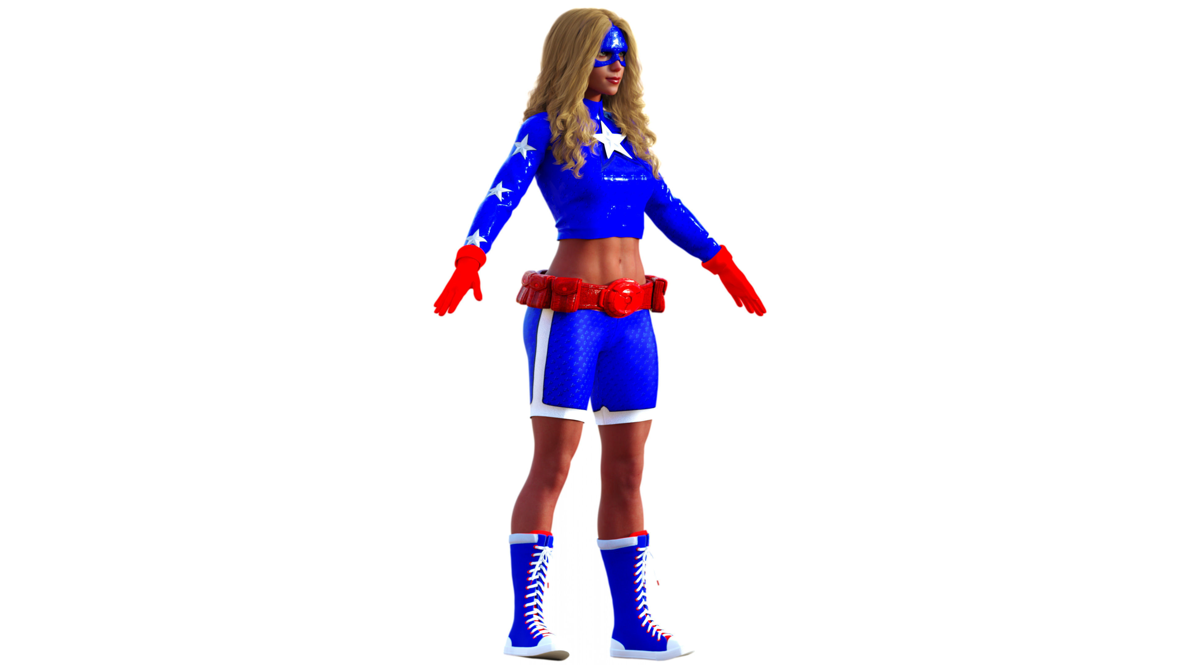 Stargirl woman 3D model animated rigged | CGTrader