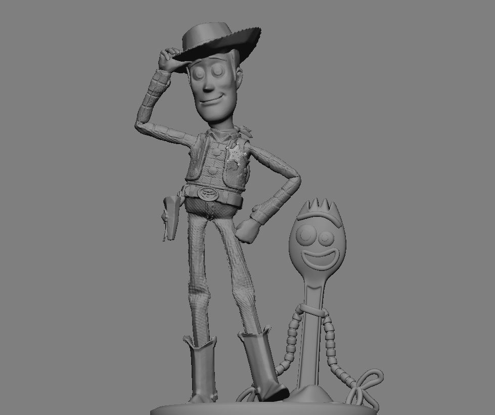 WOODY TOY STORY PIXAR DISNEY CHARACTER STATUE 3D PRINT 3D model 3D ...