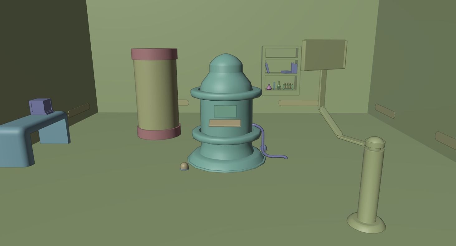 3D model laboratory white VR / AR / low-poly | CGTrader