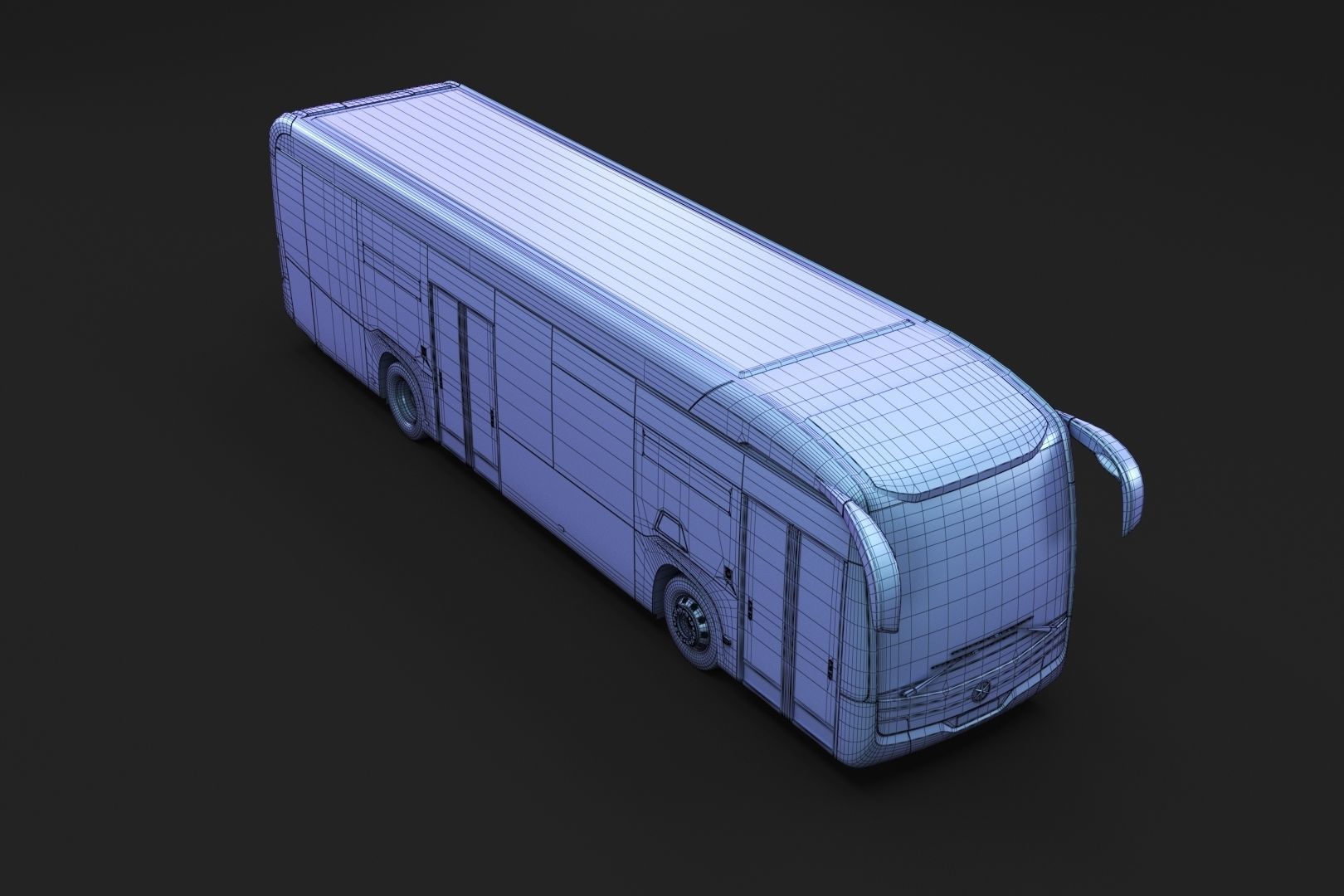 German luxury street bus 3D model | CGTrader